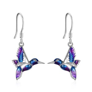 yfn hummingbird earrings bird dangle earrings 925 sterling silver jewelry hummingbird gifts for women