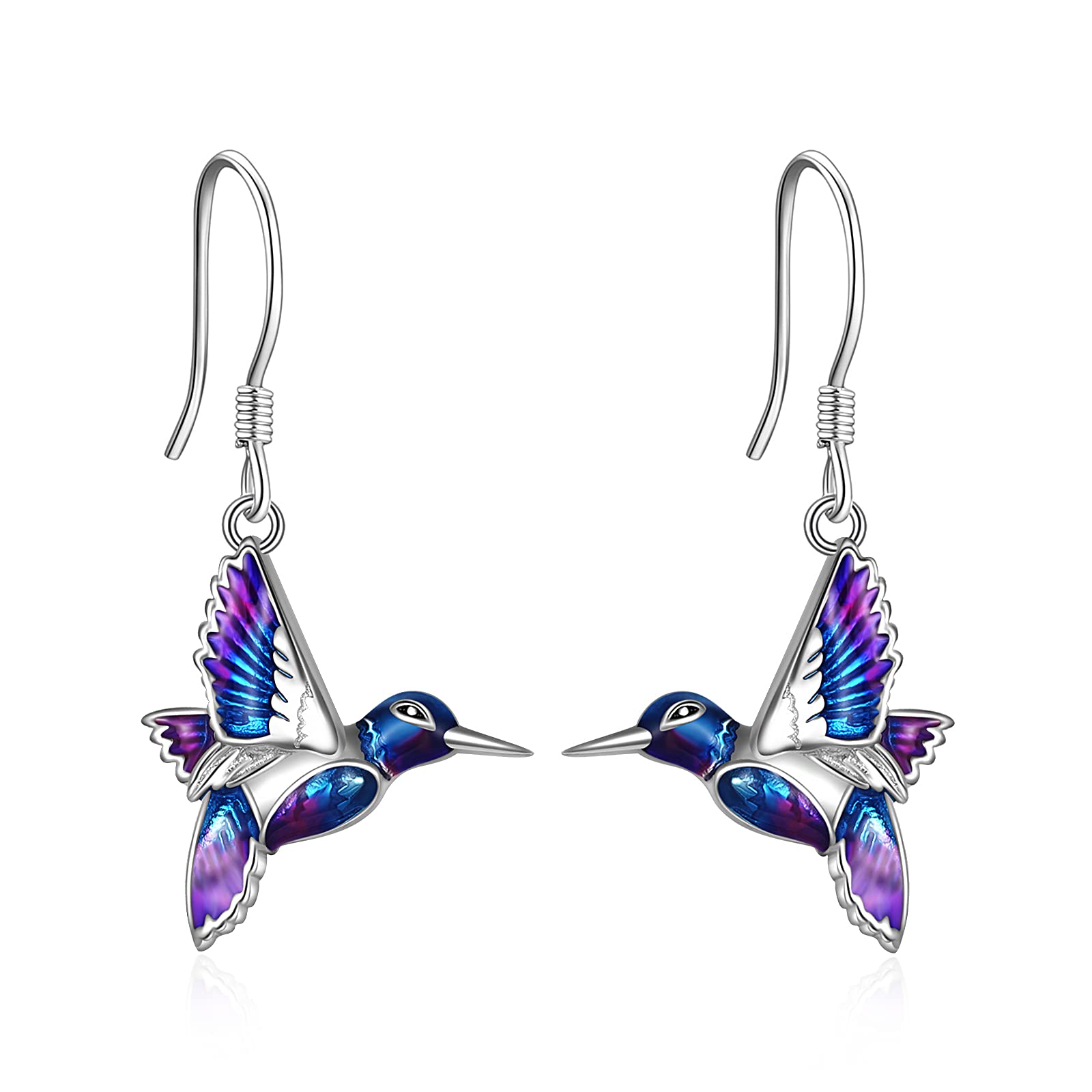 YFN Hummingbird Earrings Bird Dangle Earrings 925 Sterling Silver Jewelry Hummingbird Gifts for Women