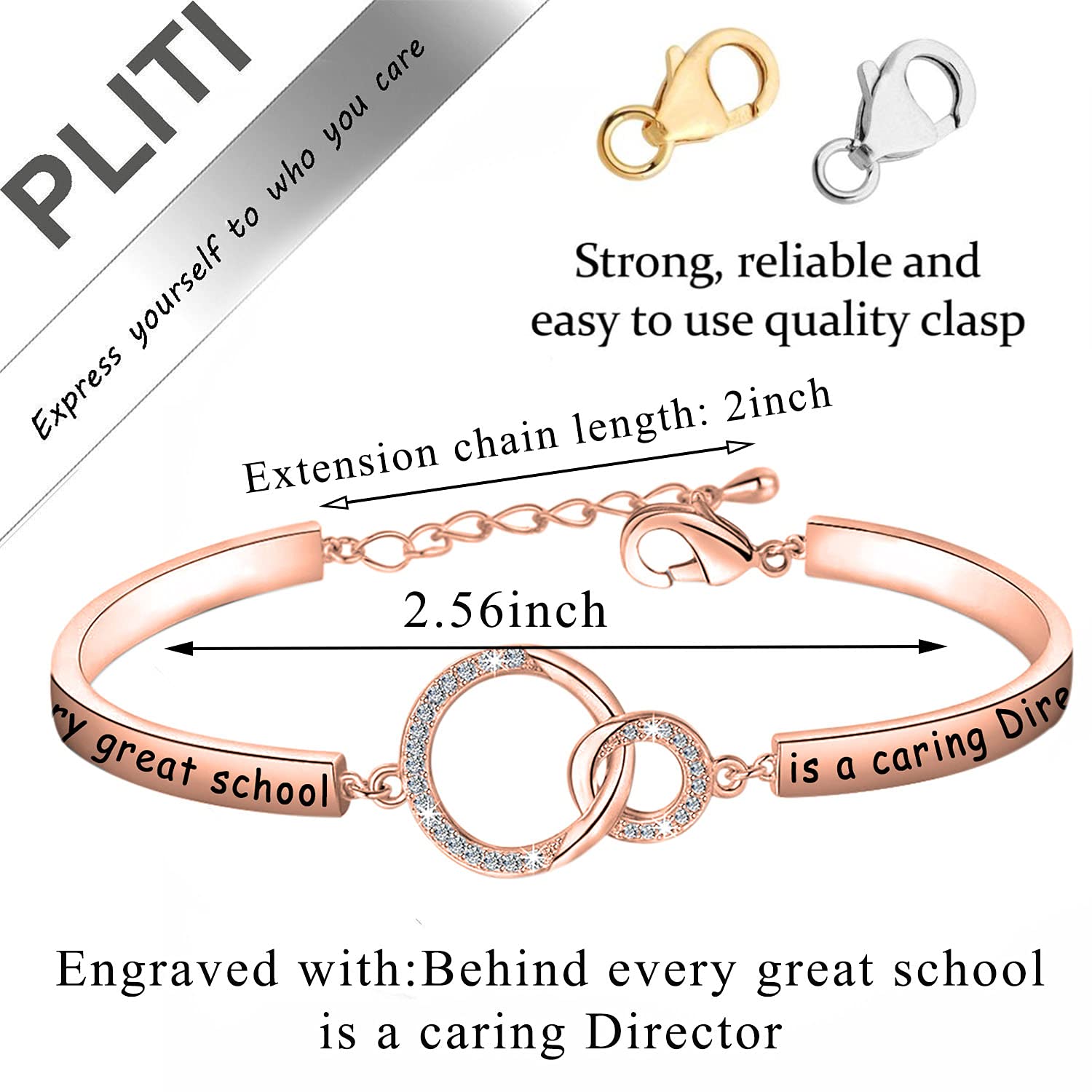 PLITI School Director Gifts Teacher Appreciation Gift Preschool Director Gift Principal Gift, Caring Director 2ring Rg, Medium