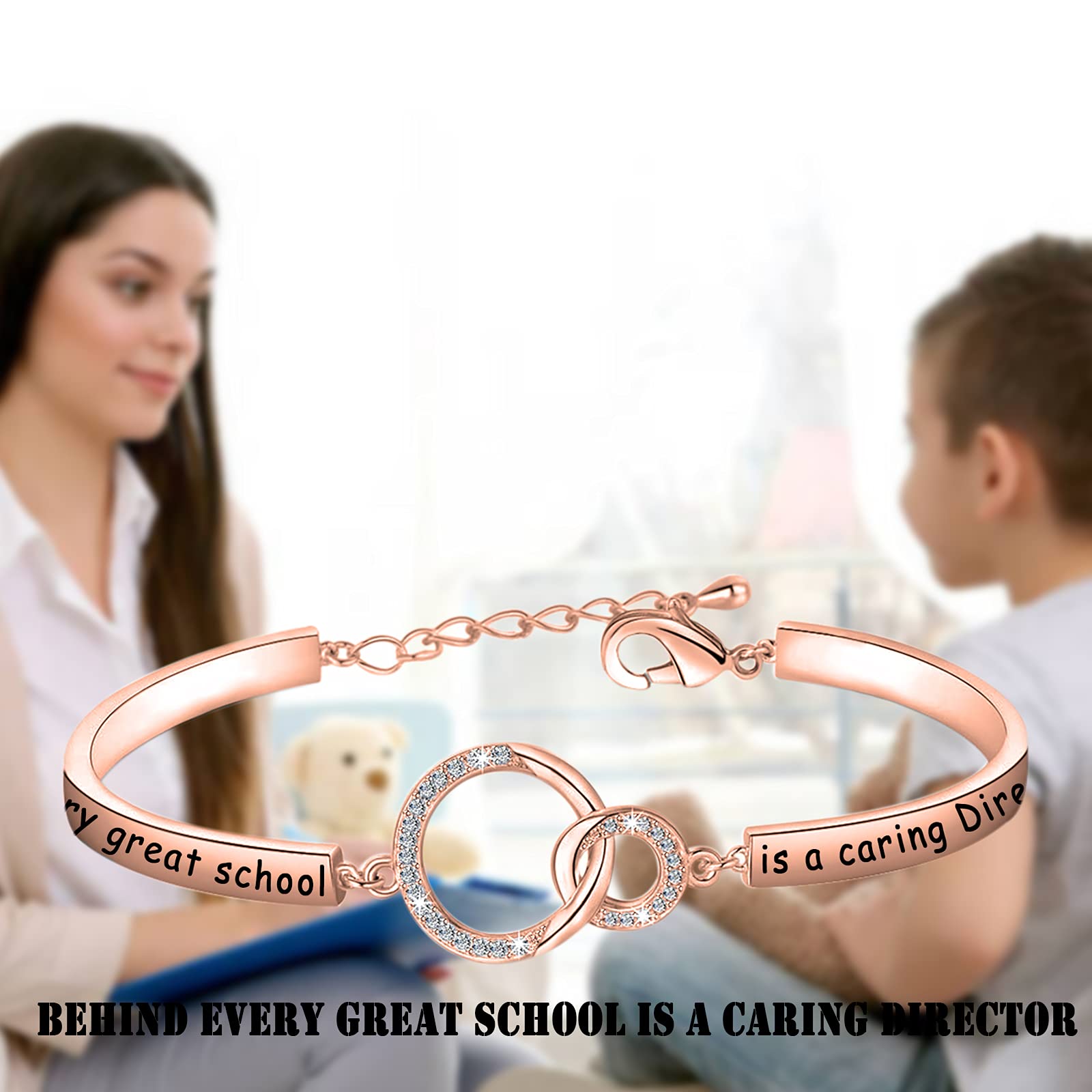 PLITI School Director Gifts Teacher Appreciation Gift Preschool Director Gift Principal Gift, Caring Director 2ring Rg, Medium