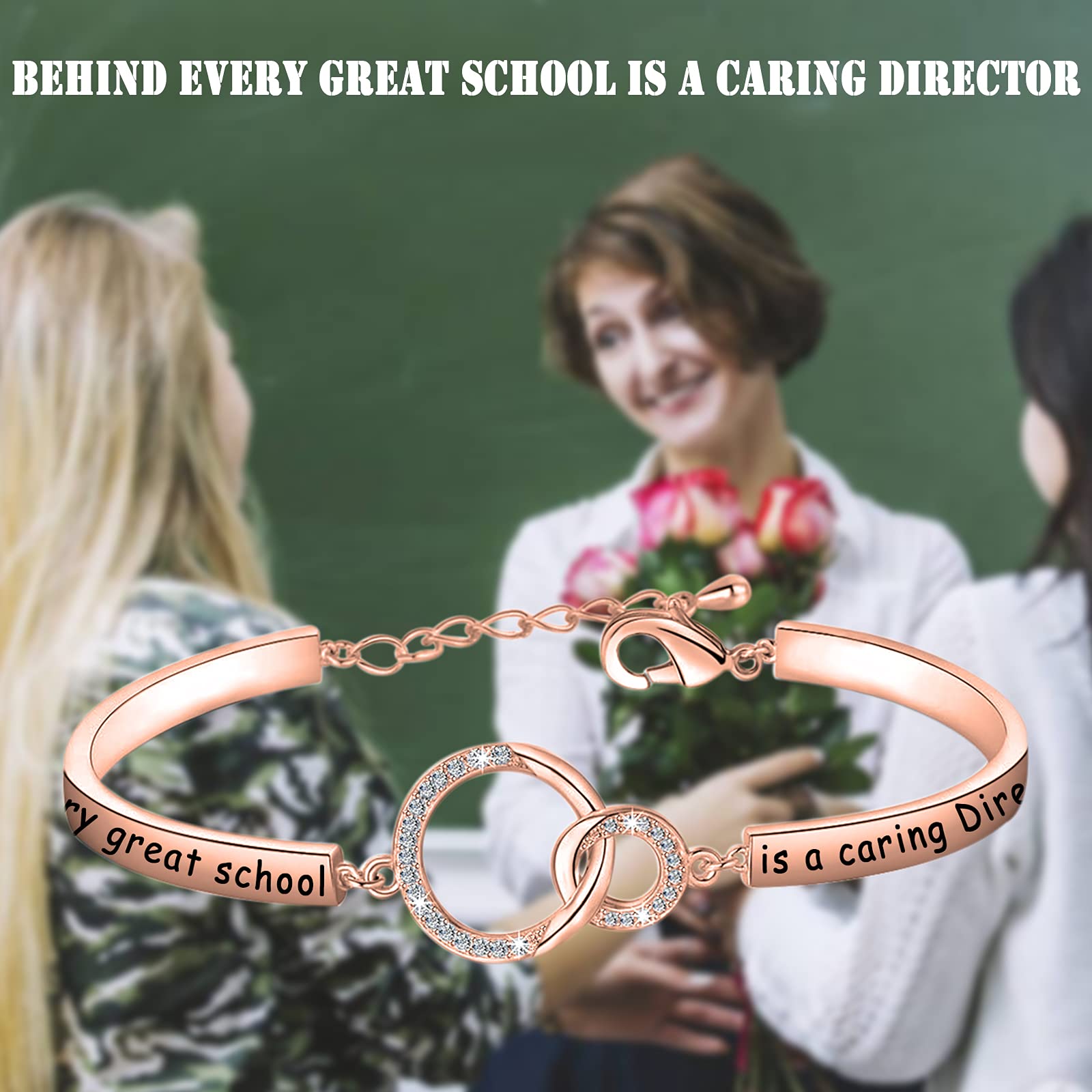 PLITI School Director Gifts Teacher Appreciation Gift Preschool Director Gift Principal Gift, Caring Director 2ring Rg, Medium