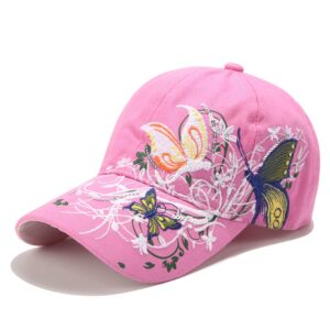 trucker hats california h womens hat trendy creativity flowers butterfly sequins embroidered baseball cap pink