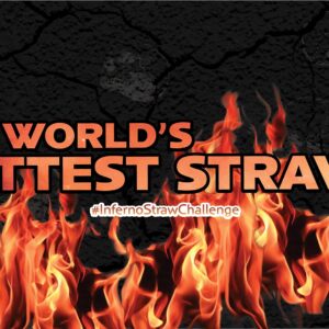 The Inferno Straw | World's Hottest Straw | World's Only Pepper Extract Infused Straw | Caution: 5 Million Scoville, IS