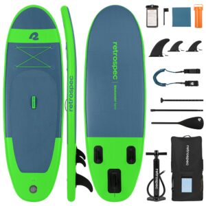 retrospec weekender-nano 8ft. inflatable stand up paddleboard,marine blue