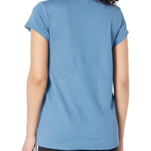 adidas Women's Sport Tee, Altered Blue/Black, X-Large