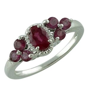 carillon ruby gf oval shape natural non-treated gemstone 925 sterling silver ring engagement jewelry for women & men