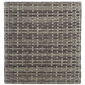 SAFAVIEH Outdoor Collection Mazeli Grey Brown Woven Square Lid Trash Bin (Fully Assembled) PAT7512C