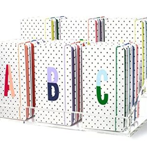 Kate Spade New York Take Note Large Polka Dot Leatherette Initial Notebook, Bound Journal Includes 168 Lined Pages and Bookmark, R (Green)