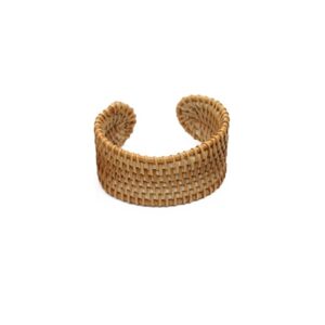 natural rattan bracelet handmade lightweight straw wicker braid woven bangle bracelet ethnic chunky bracelet for women jewelry-a