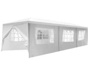 fdw 10'x30' canopy tent, outdoor wedding tent water-proof party tent with 8 removable walls for parties wedding camping