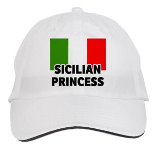 Makoroni - SICILIAN PRINCESS Italy Italian Hat Adjustable Cap, DesR99 White