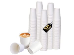 smygoods 8oz coffee cups, disposable paper cups, espresso cups, 100 count