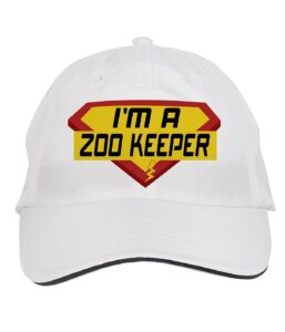 makoroni - i'm a zoo keeper career hat adjustable cap, desr6 white