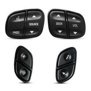 steering wheel radio volume control switch buttons for chevy silverado suburban for gmc yukon sierra,for trailblazer envoy, 4pcs replaces# 21997738, 21997739, 1999442, 1999443