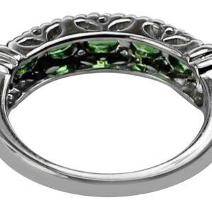 Carillon Stunning Tsavorite Oval Shape 4x3MM Natural Earth Mined Gemstone 925 Sterling Silver Ring Wedding Jewelry for Women & Men