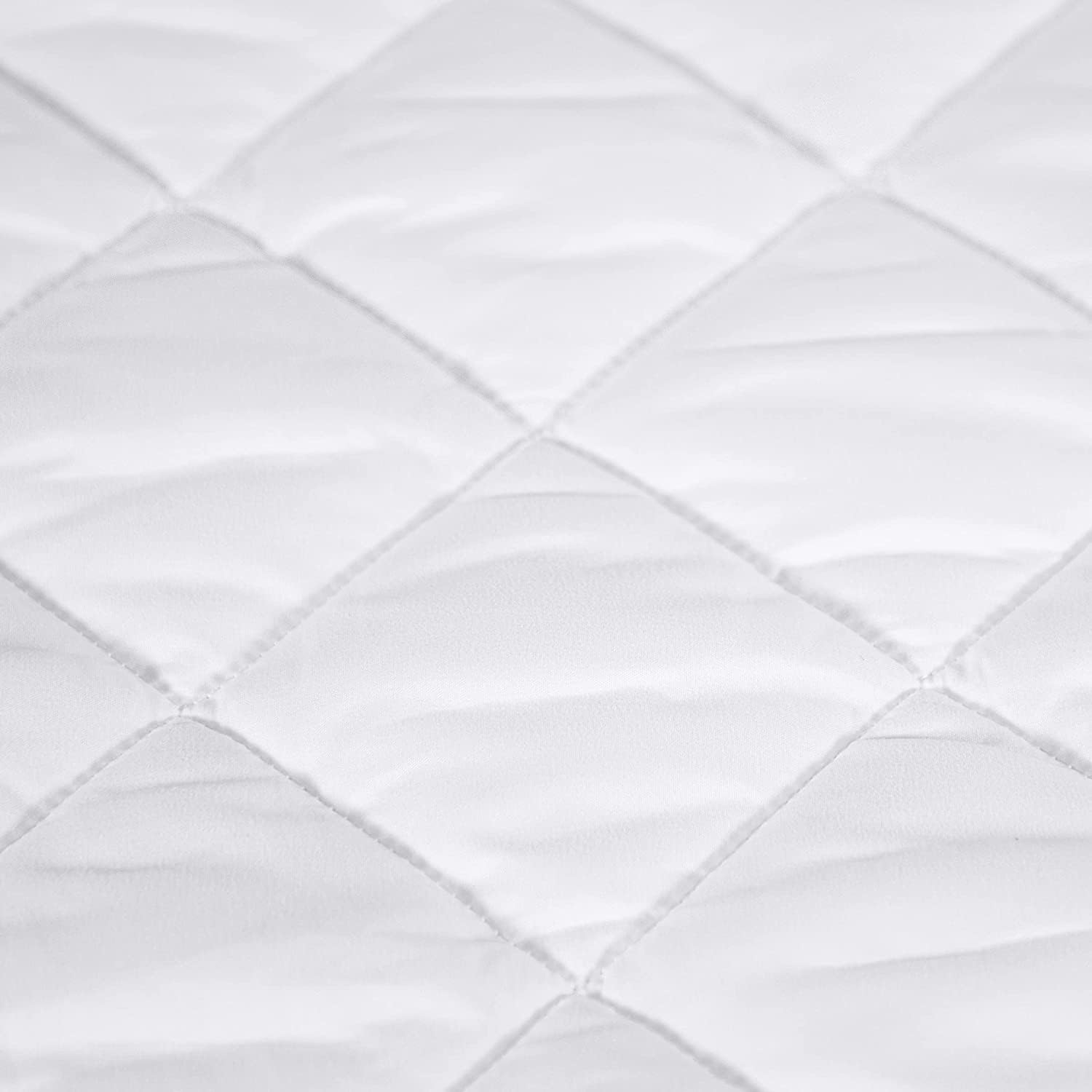 SERTA Power Clean Triple Action Quilted Soft Waterproof Mattress Pad Protector, Moisture Wicking Protection with 15" Deep Pocket, King, White