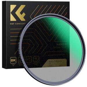 k&f concept 67mm black diffusion 1/2 filter mist cinematic effect lens filter with 28 multi-layer coatings waterproof/scratch resistant for video/vlog/portrait photography (nano-x series)