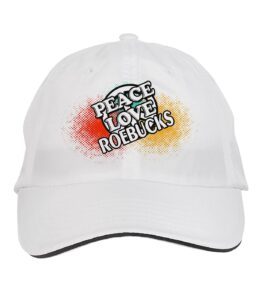 makoroni - peace love roebucks hat adjustable cap, desp47 white