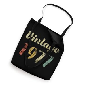 Vintage 46th Birthday Men Women Born In 1977 46 Years Old Tote Bag