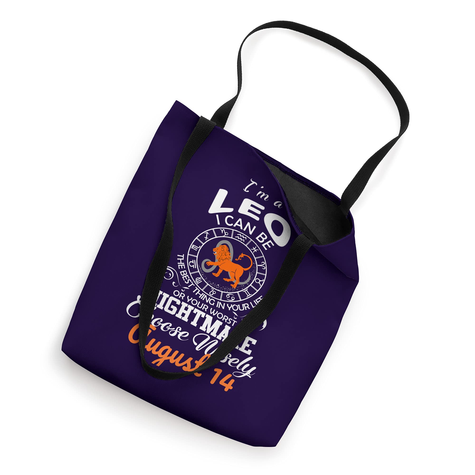 Leo Zodiac Sign August 14 Horoscope Birthday Party Costume Tote Bag