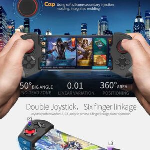 Megadream Mobile Gaming Controller for iPhone iOS Android PC Wireless Gamepad Joystick for iPhone 15/14/12/11, iPad, MacBook, Samsung Galaxy S22/S21/S20, TCL, Tablet, PC - 18+ Hour Battery Life - COD