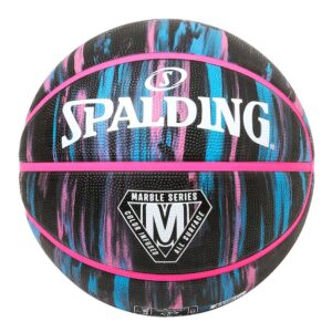 Spalding Basketball Marble Black Neon Rubber No. 7 Ball Basketball Basket