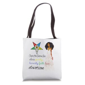 order of the eastern star oes class devotion purity diva tote bag