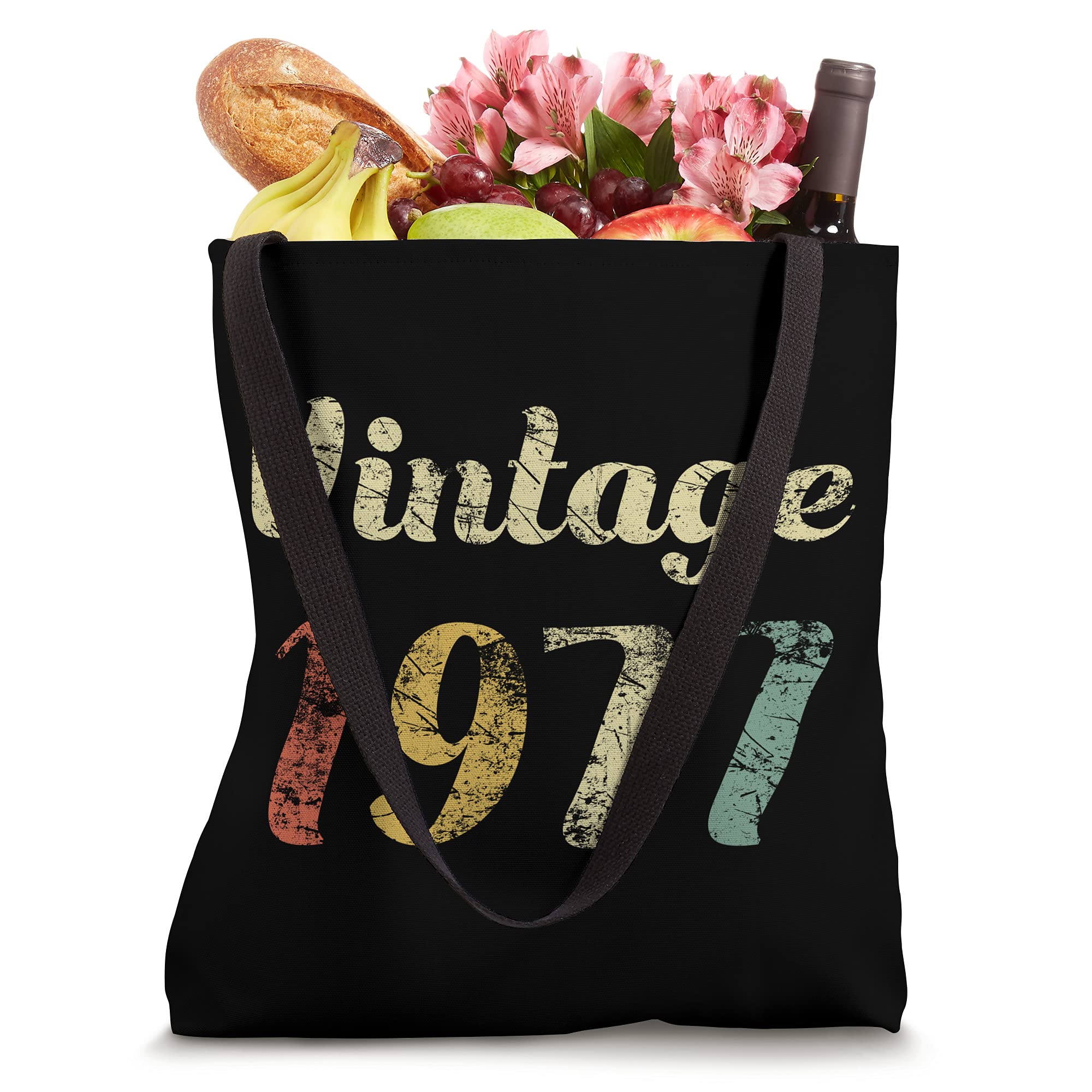 Vintage 46th Birthday Men Women Born In 1977 46 Years Old Tote Bag