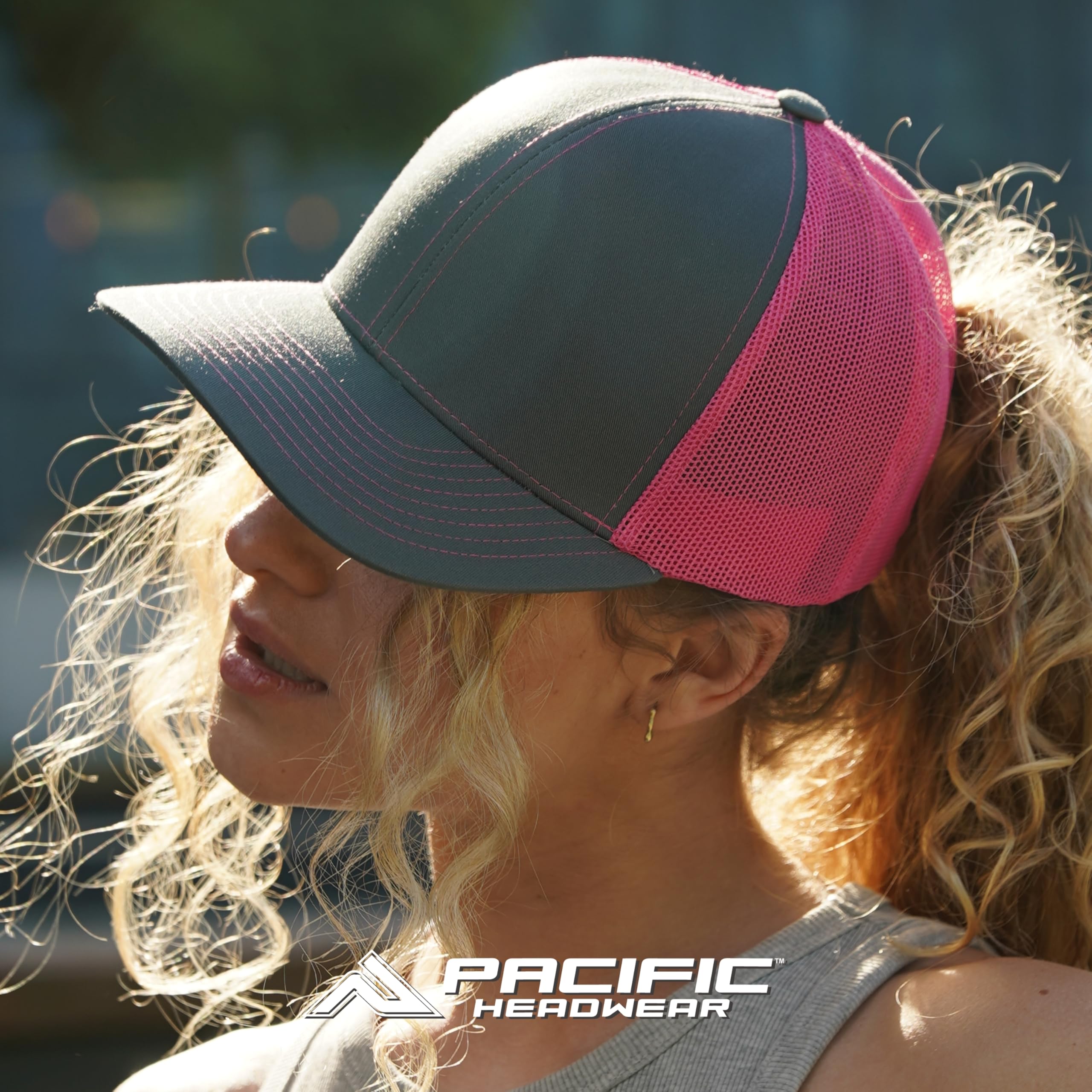 Pacific Headwear Snapback Trucker: Stylish Unisex Cap for All-Day Comfort, Jaguar Teal/Charcoal/Jaguar Teal OS