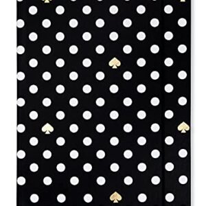 Kate Spade New York Take Note XL Vegan Leather Notebook, Black Bound Journal Includes 168 Pages, Polka Dots