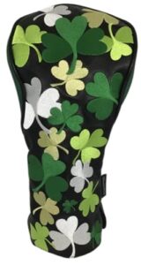 readygolf shamrocks all-over embroidered driver headcover