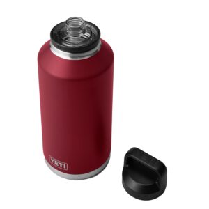 yeti rambler 64 oz bottle, vacuum insulated, stainless steel with chug cap, harvest red