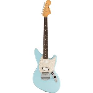 fender kurt cobain jag-stang electric guitar, sonic blue, rosewood fingerboard