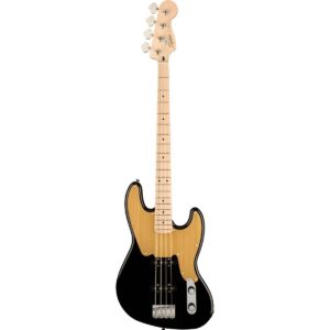 squier paranormal 54 jazz bass, black, maple fingerboard