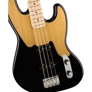 Squier Paranormal 54 Jazz Bass, Black, Maple Fingerboard