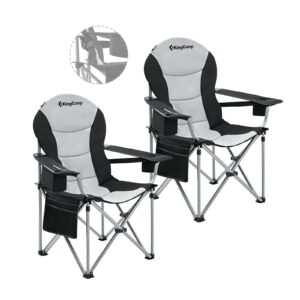 kingcamp kc2008_black/mediumgrey-us camping chair, oversized, black&mediumgrey(set of 2)