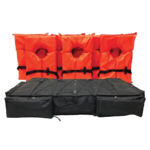 fishmaster marine towers and accessories t-top storage bag - holds 6 type ii life jackets (not included)