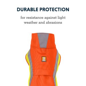 Ruffwear, Lumenglow High-Vis Dog Jacket, High-Visibility Protection for Day and Night, Blaze Orange, Small