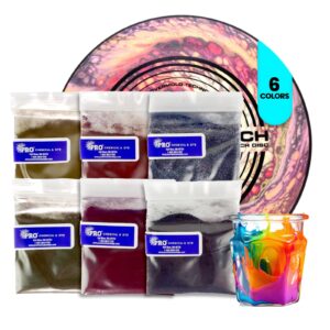 pro chemical disc golf dye starter kit | personalize your discs however you want | perfect for beginners to disc dyeing | stand out from the crowd | pro chem disc golf dye powder | 6