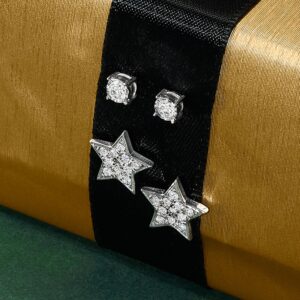 RS Pure by Ross-Simons 0.20 ct. t.w. Diamond Star Stud Earrings in Sterling Silver