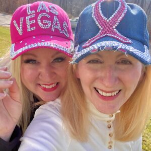 Popfizzy Bling Pink Las Vegas Hat for Women Rhinestone Hat, Bedazzled Baseball Caps, Distressed Hat, Fancy Bejeweled Hats, Sparkle Studded Ball Caps