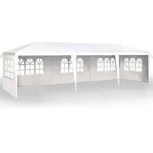 10'x30' party tent, outdoor wedding tent water-proof canopy tent with 5 removable walls for wedding parties camping