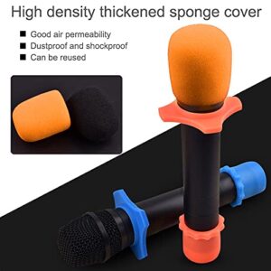 OriGlam 5pcs Foam Mic Cover Handheld Microphone Windscreen, Microphone Cover Foam Mic Covers, Microphone Cover Protection (Red)