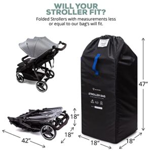 Fam Adorbs Gate Check Stroller Bag for Airplane Travel Durable & Convenient Nylon Stroller Travel Bag with Backpack Straps - Perfect Stroller Cover for Umbrella Stroller & Single to Double Stroller