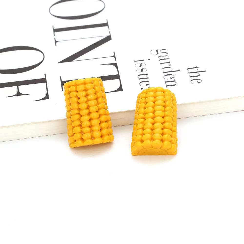 Purple Myrtle Corn on the Cob Earrings. Super Cute Food Earrings for Women, Teens, Gils, and Anyone. Yellow Studded Corn Earrings for Gag Gifts, Thanksgiving, Halloween, and Any Occasion.