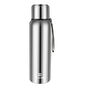 insulated vacuum thermo bottle 750ml/25.4oz with cup stainless steel coffee bottles for hot and cold drink water flask.(silver,750ml)