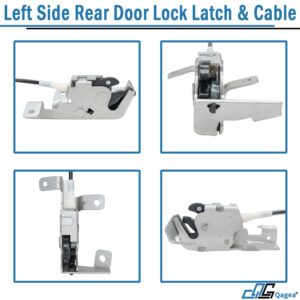 Qagea Rear Door Lock Latch & Cable - Left Driver Side - Replacement for 2004-2008 Ford F150 Extended Cab Pickup, Upper and Lower Locking Latches Assembly Replaces# 8L3Z-18264A01-B 6l3Z-18264A01-B…