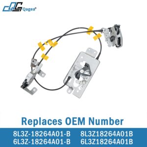 Qagea Rear Door Lock Latch & Cable - Left Driver Side - Replacement for 2004-2008 Ford F150 Extended Cab Pickup, Upper and Lower Locking Latches Assembly Replaces# 8L3Z-18264A01-B 6l3Z-18264A01-B…