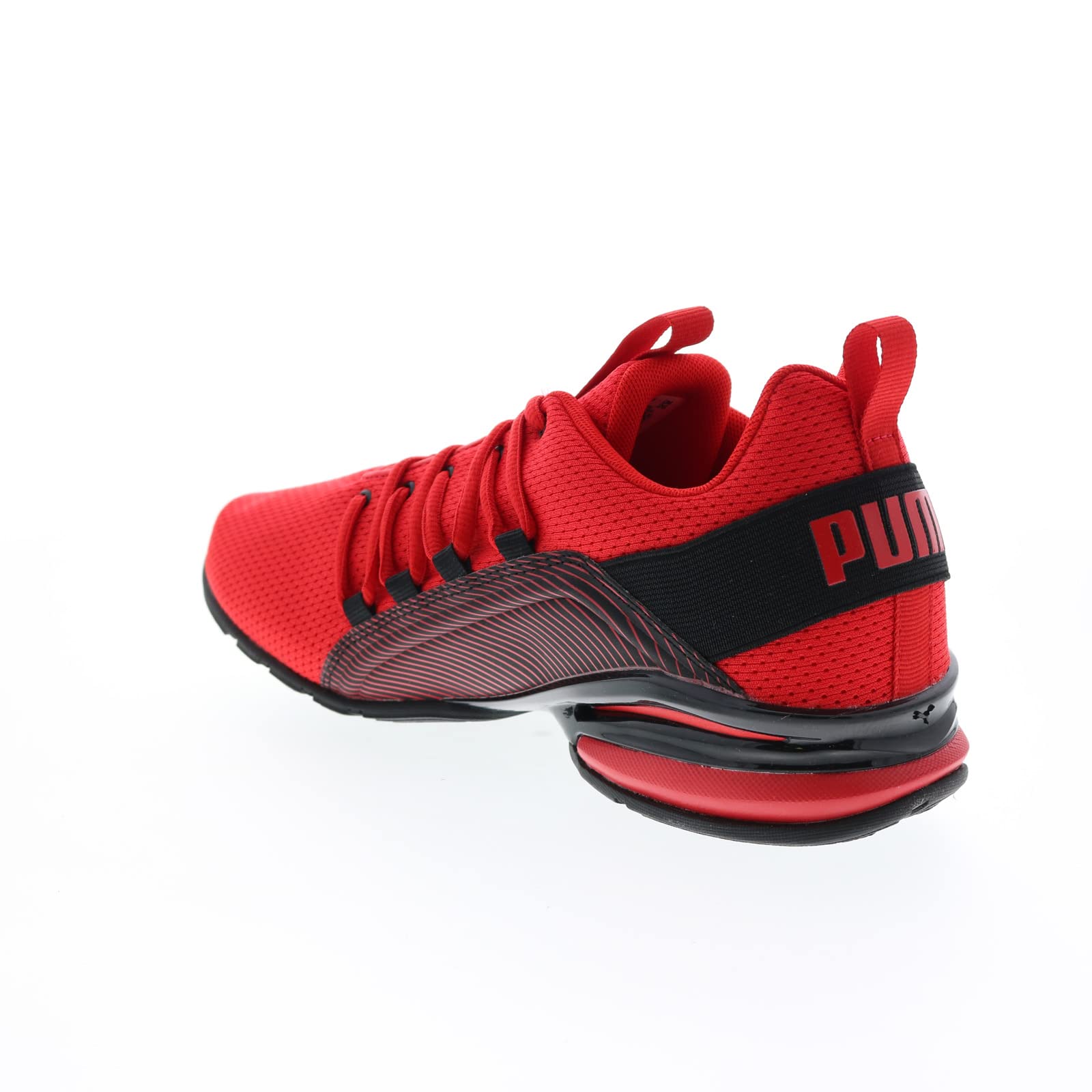 Puma Men's Axelion Interest Stripe Running Shoe High Risk Red/Puma Black 9.5