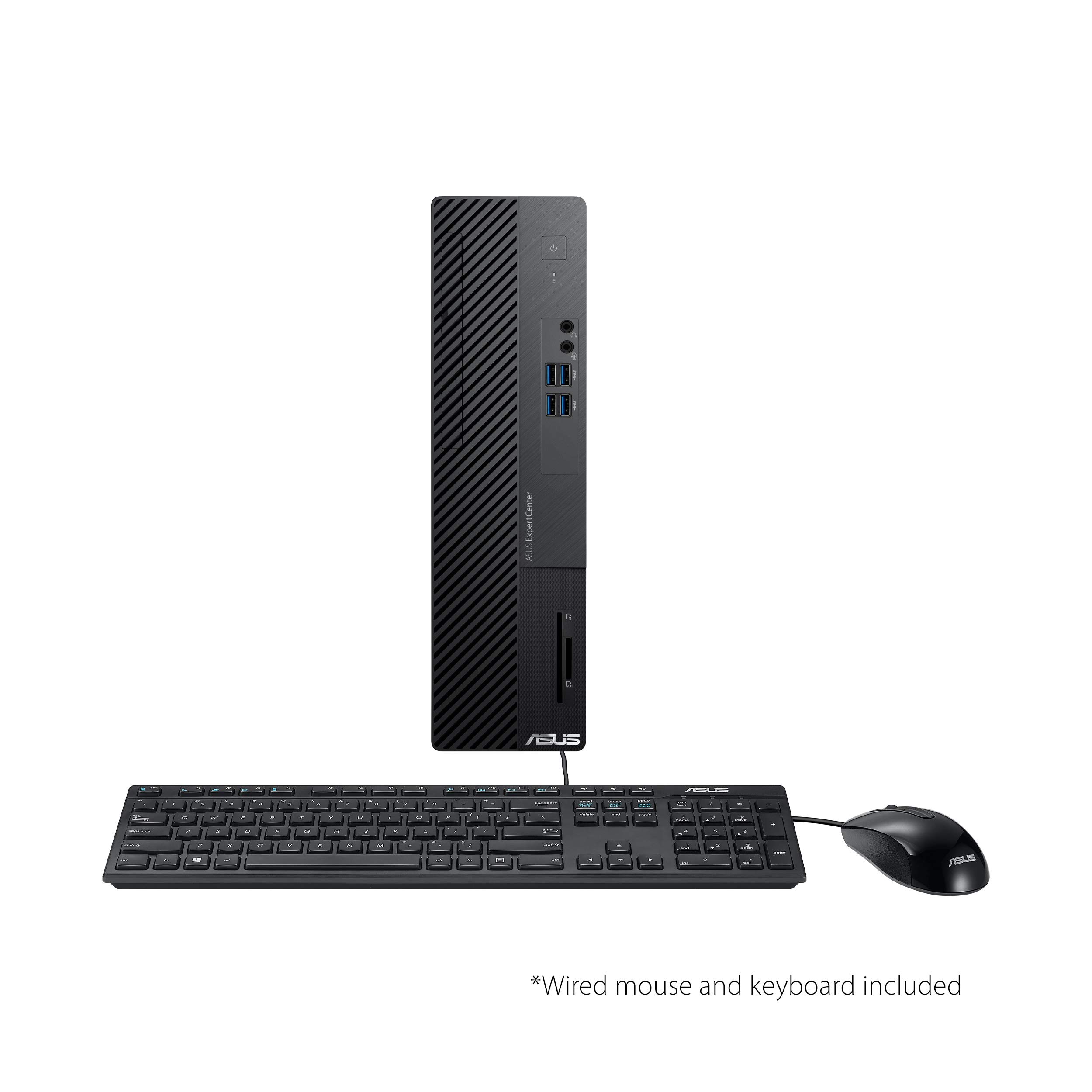 ASUS ExpertCenter D500SC Small Form Factor Desktop PC, Intel Core i5-11400, 16GB DDR4 RAM, 256GB PCIe SSD + 1TB HDD, TPM, Windows 10 Home, Black, D500SC-AB504